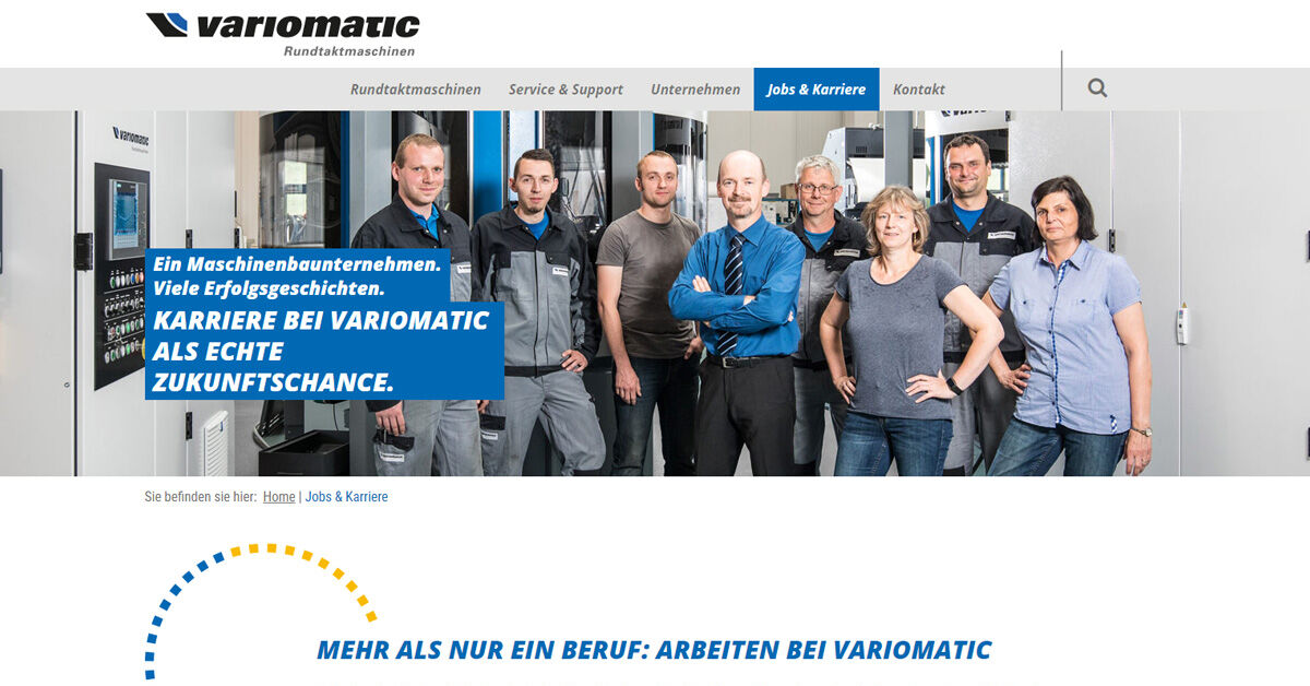 Mehr als ein Beruf: Freie Stellen bei Variomatic